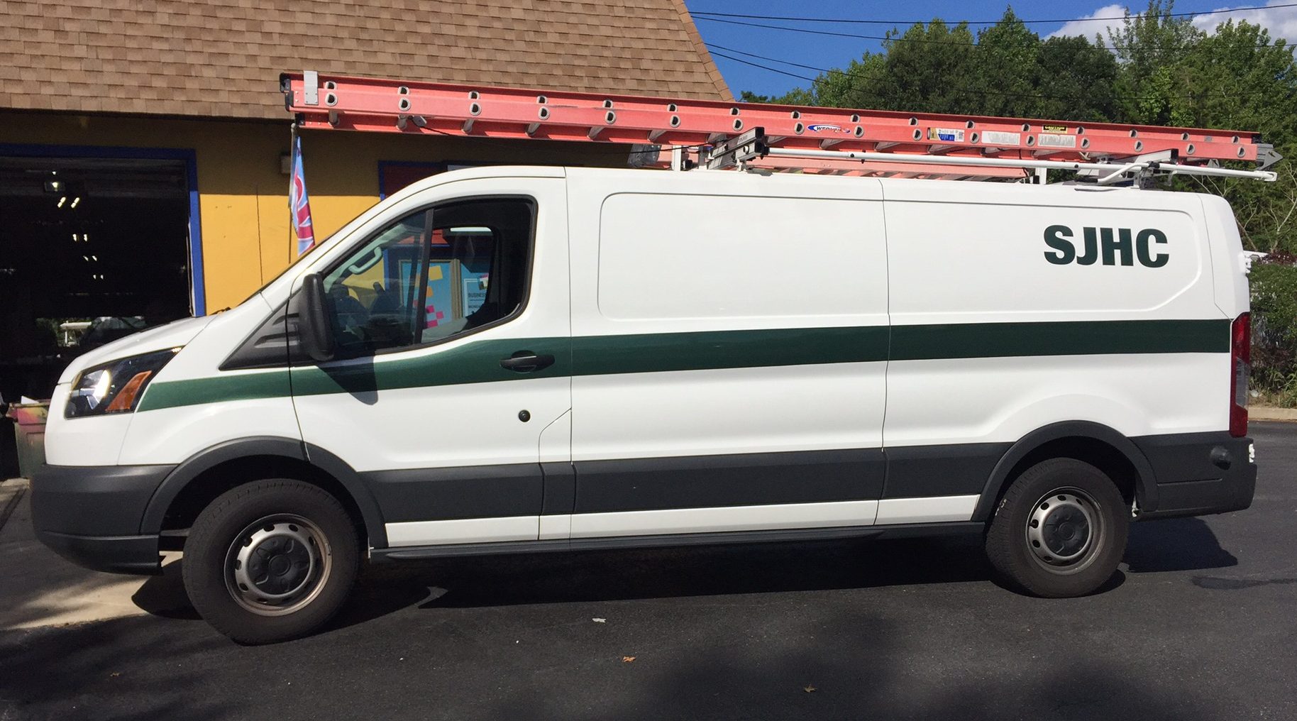Custom fleet striping and lettering for Ford Transit service vehicles ...