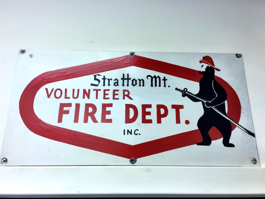 Vintage Stratton Mountain volunteer fire department sign | Sign ...
